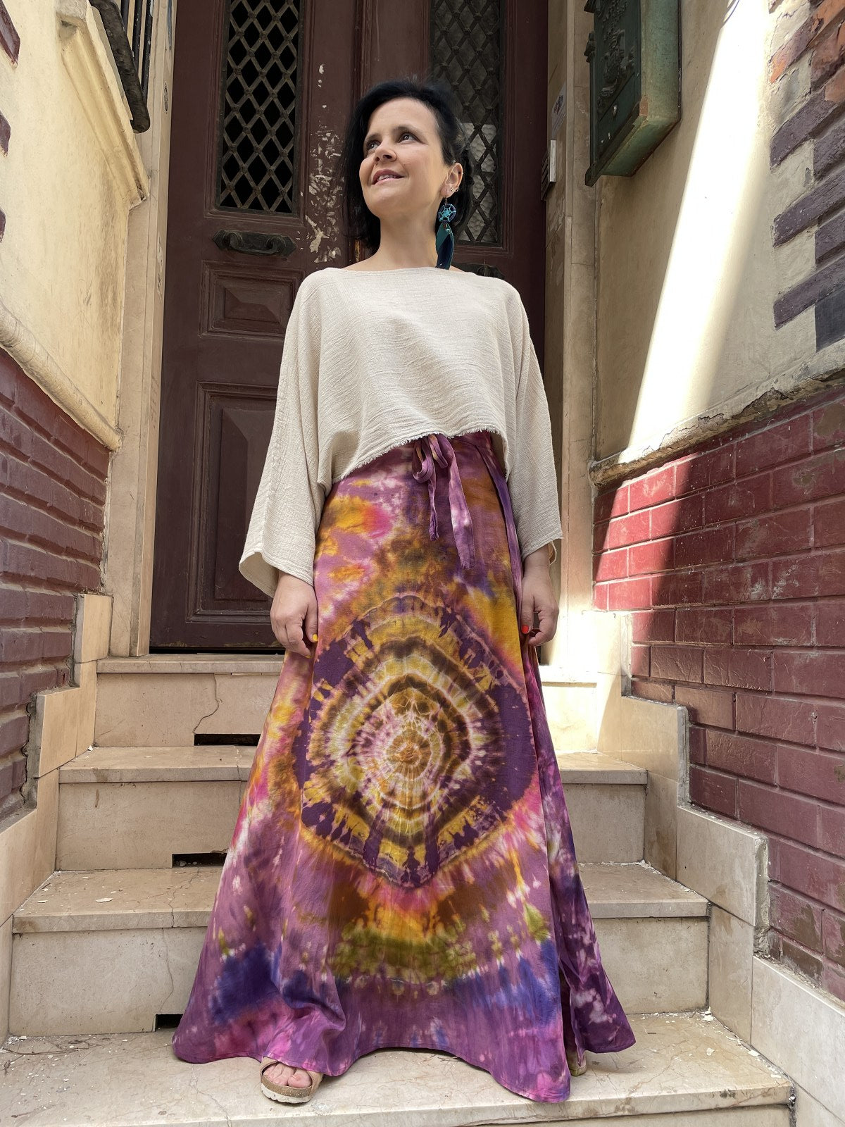 Nepal Bohemian Tie Mandala Skirt – Boho Yaşam
